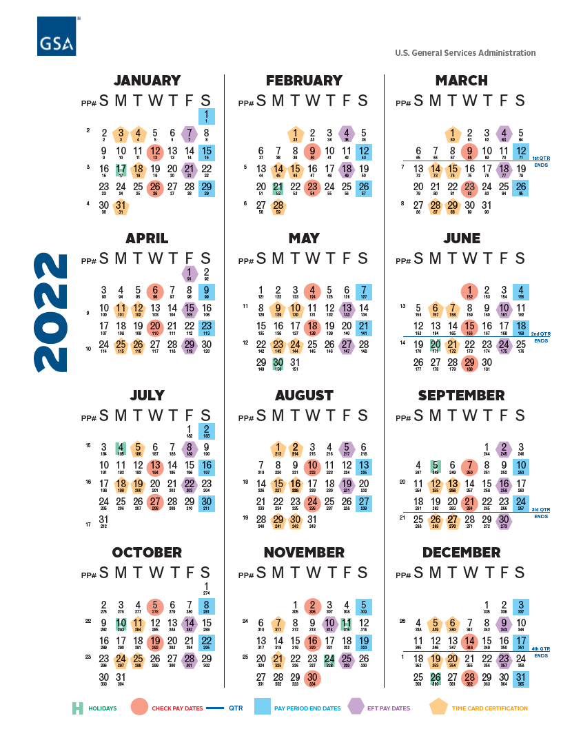 Federal Payroll Schedule 2022 Payroll Pay Periods Calendar